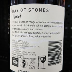 Bay Of Stones Op Merlot 750ml – Cellar Drop
